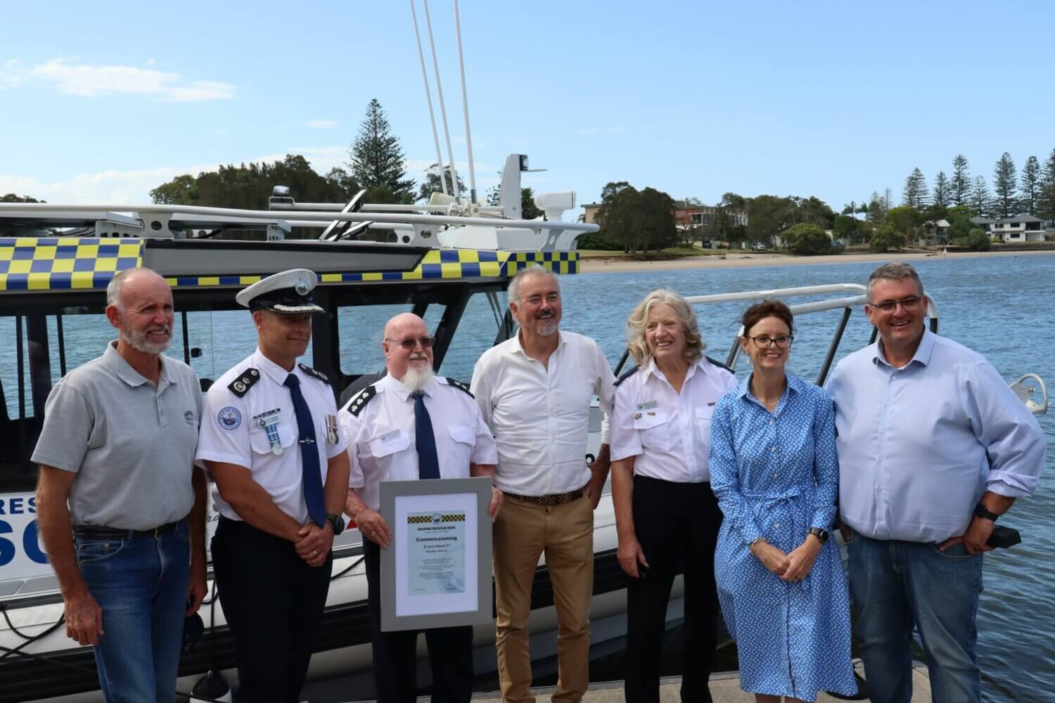 Rescue boat officially welcomed to Evans Head - Marine Rescue NSW
