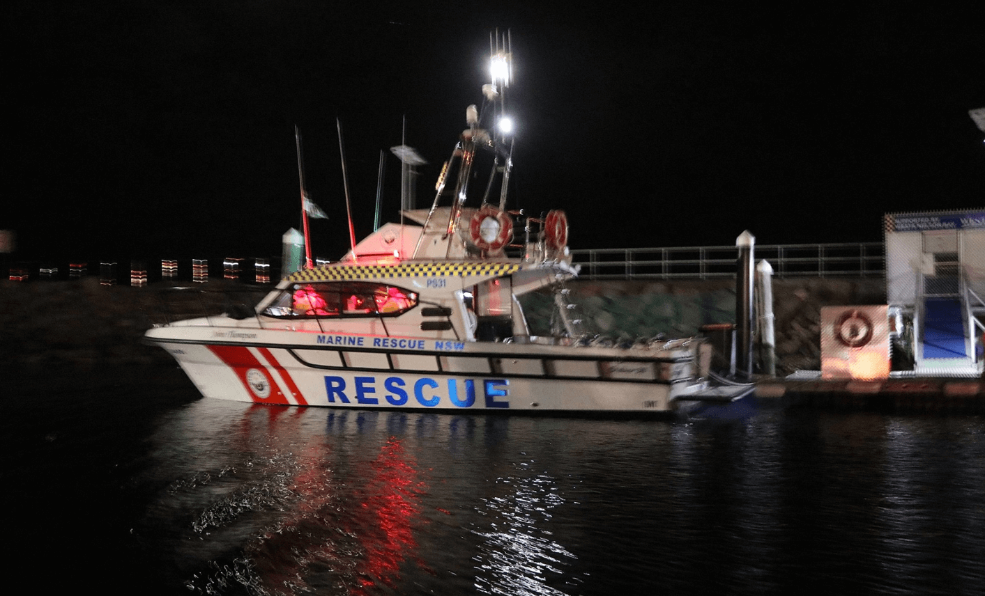 Marine Rescue Port Stephens crew saves fishermen stranded 65 kilometres ...