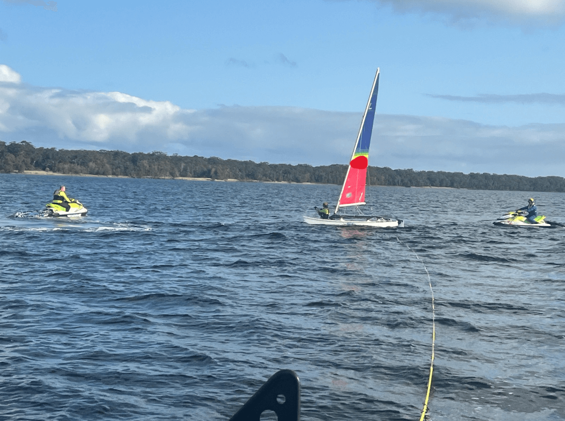 Marine Rescue Sussex Inlet assists capsized catamaran - Marine Rescue NSW