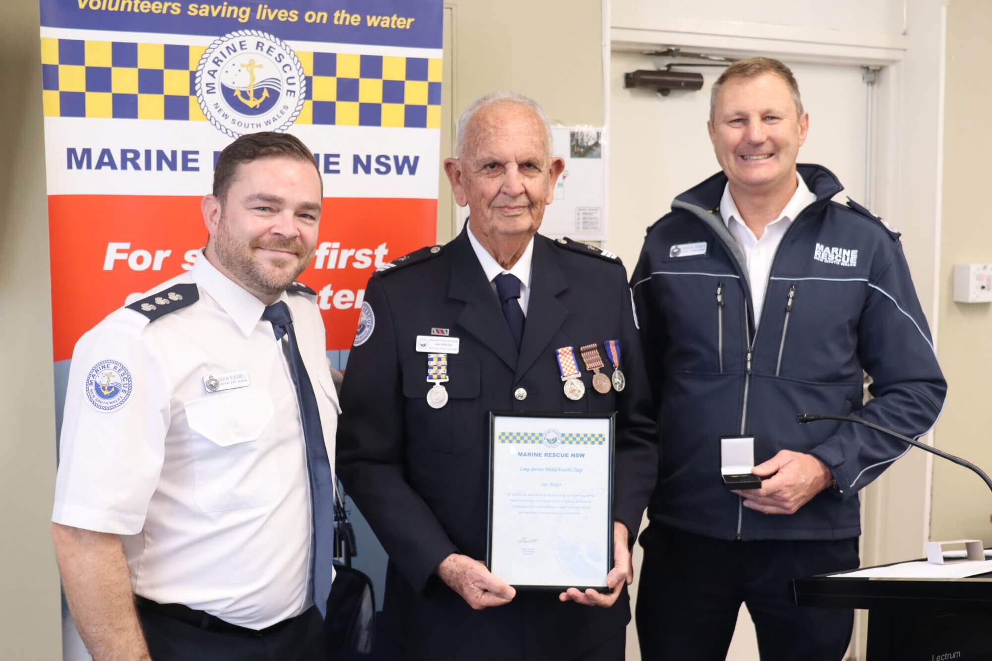 Marine Rescue NSW celebrates Botany Port Hacking volunteer Ian Baker’s ...